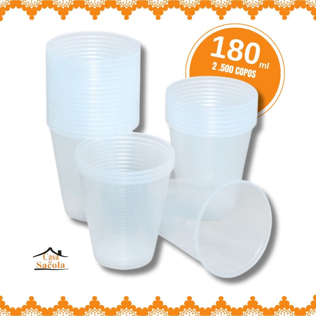 Caixa de Copo Descartável 180ml c/2500 UN | Shopee Brasil