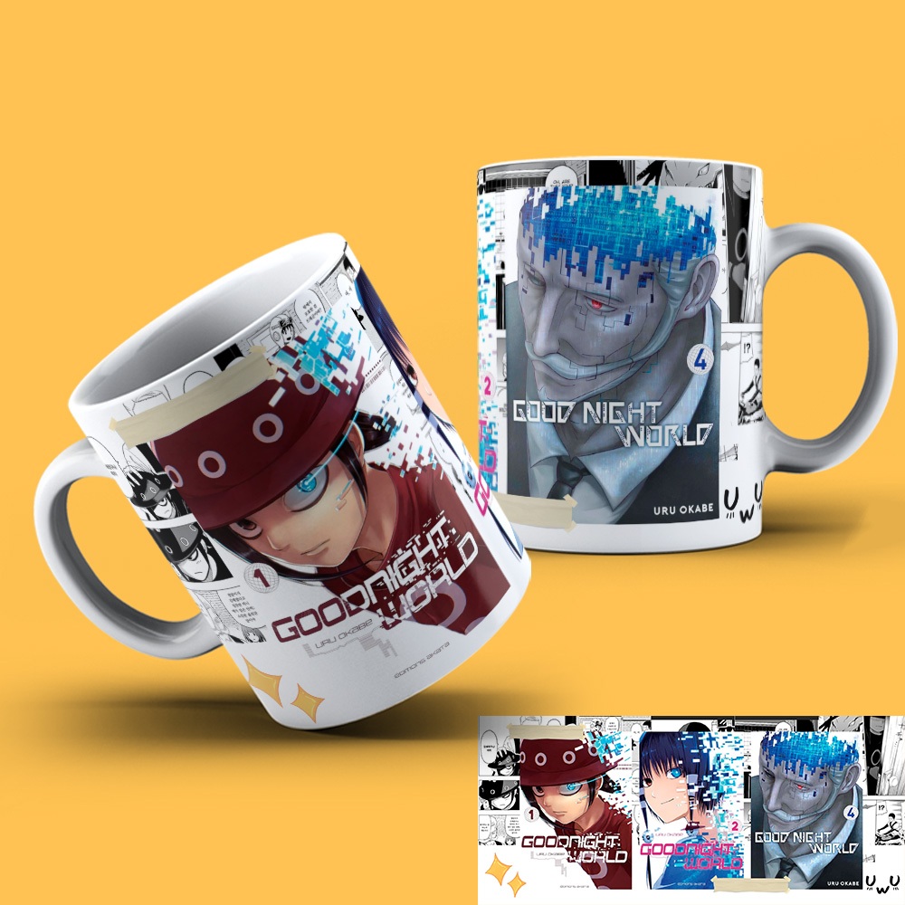 Caneca Boa Noite Mundo, Good Night World Personalizada, Ichi / Taichiro ...