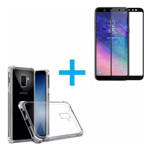 Kit Capa Anti Impacto Transparente + Película Comum J2 CORE J2 PRIME J3/J4/J5 J5 PRIME J6 J7 J7 ...