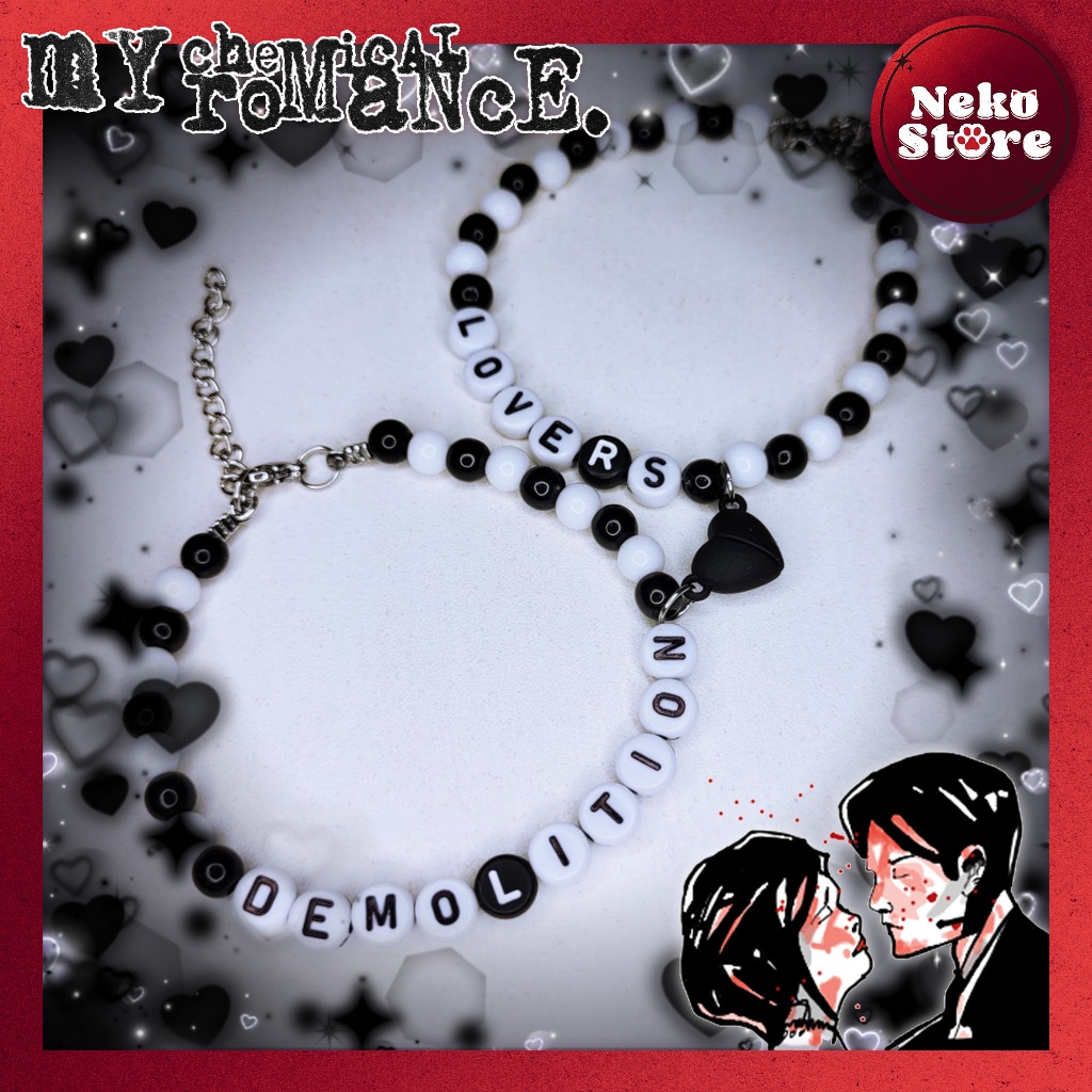 Par de Pulseiras Demolition Lovers - My Chemical Romance - MCR - Emo ...