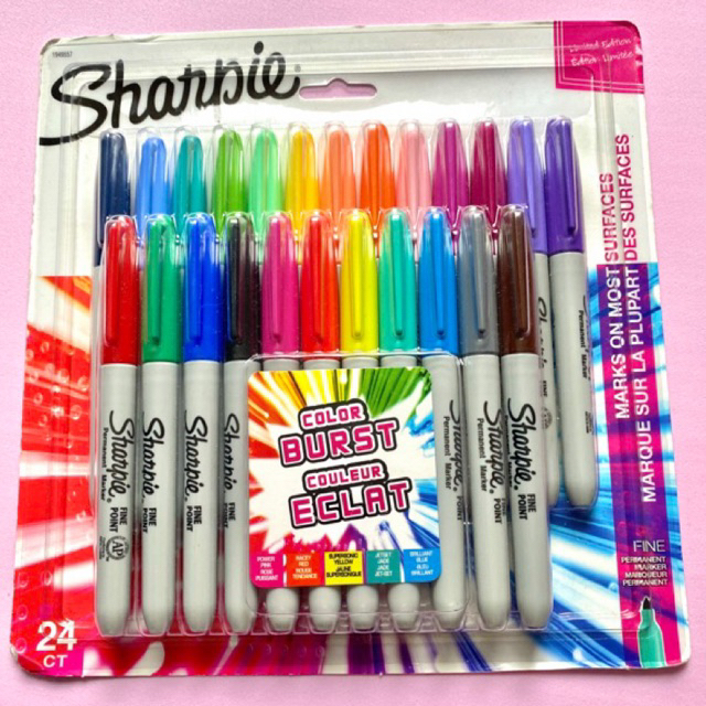Caneta Permanente Sharpie 24 Cores | Shopee Brasil
