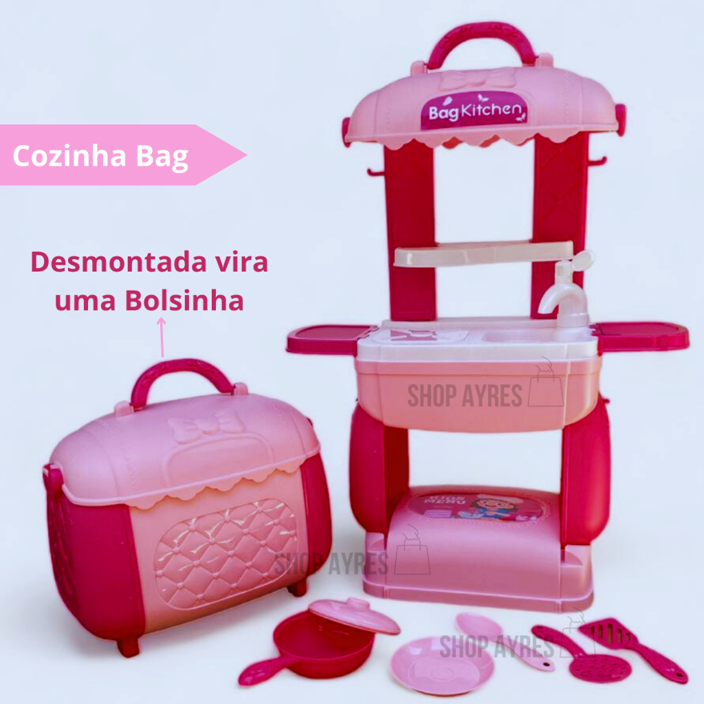 Brinquedo Kit Cozinha Fogão Infantil Completa Interativa Pia Utensílios Panelinha Brinquedo ...