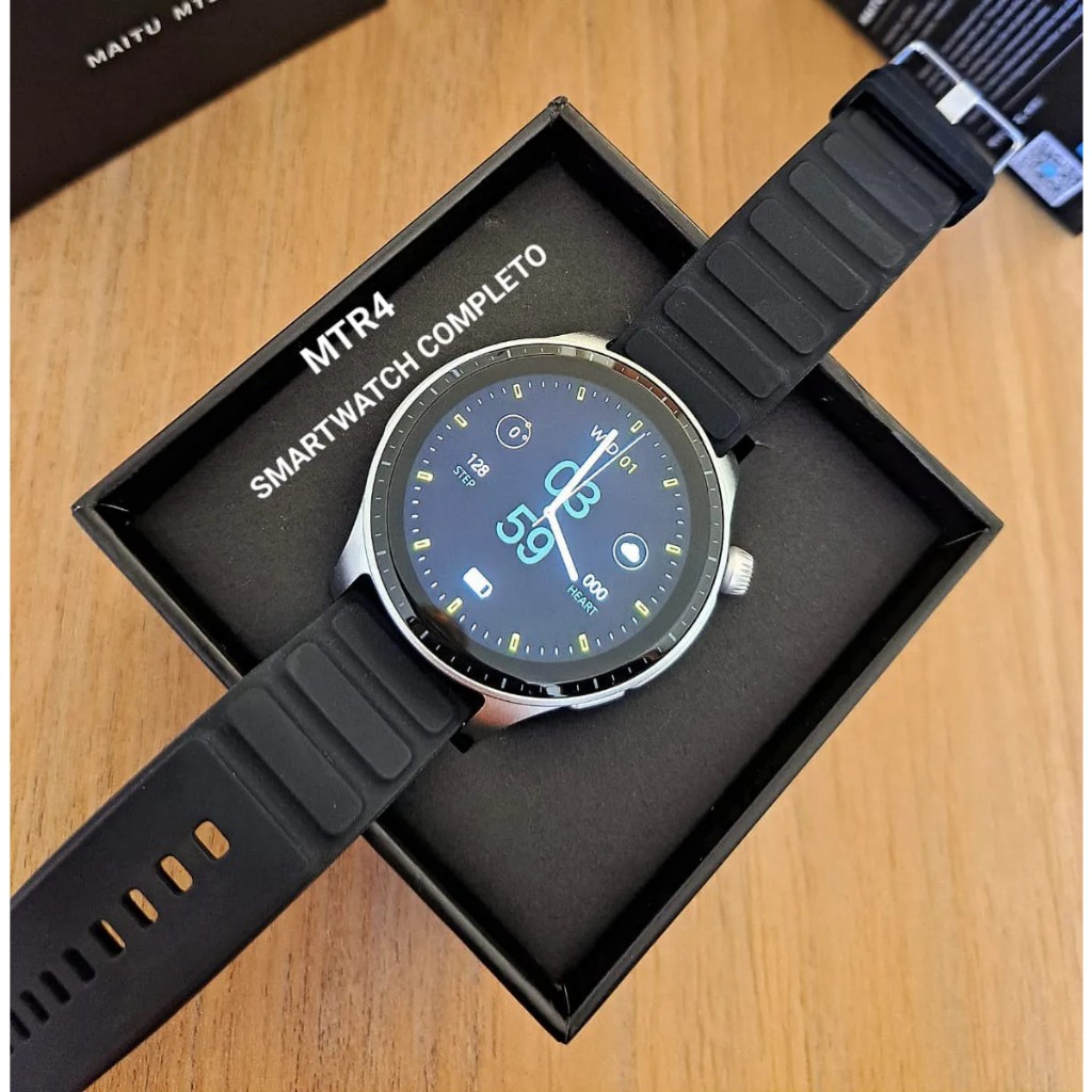 Relógio SmartWatch MTR4 Redondo Lançamento | Shopee Brasil