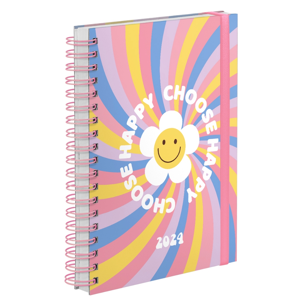 Agenda Diária Plus 2024 Retrô Choose Happy | Shopee Brasil