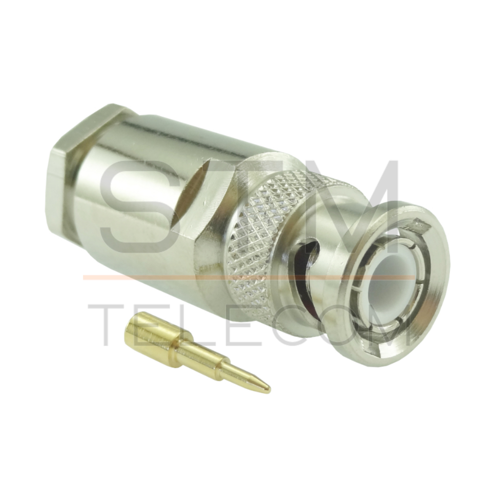 Conector Bnc 50 Ohms Macho Reto Prensa Cabo Rg/rgc-213 Lm-10 | Shopee Brasil