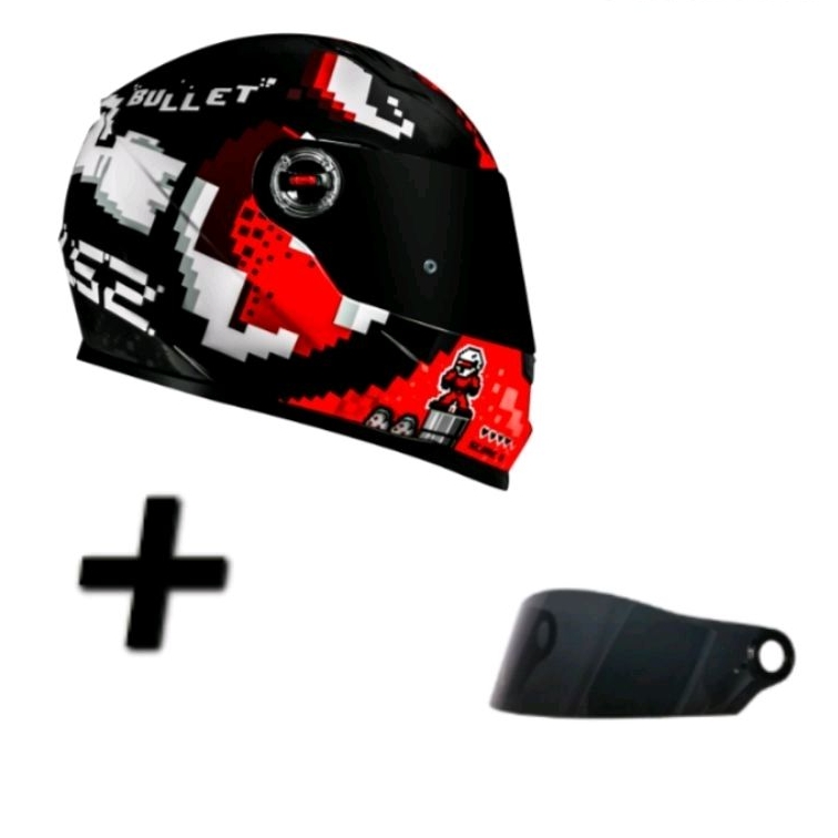 CAPACETE LS2 CLASSIC BULLET VERMELHO + VISEIRA COLORIDA | Shopee Brasil