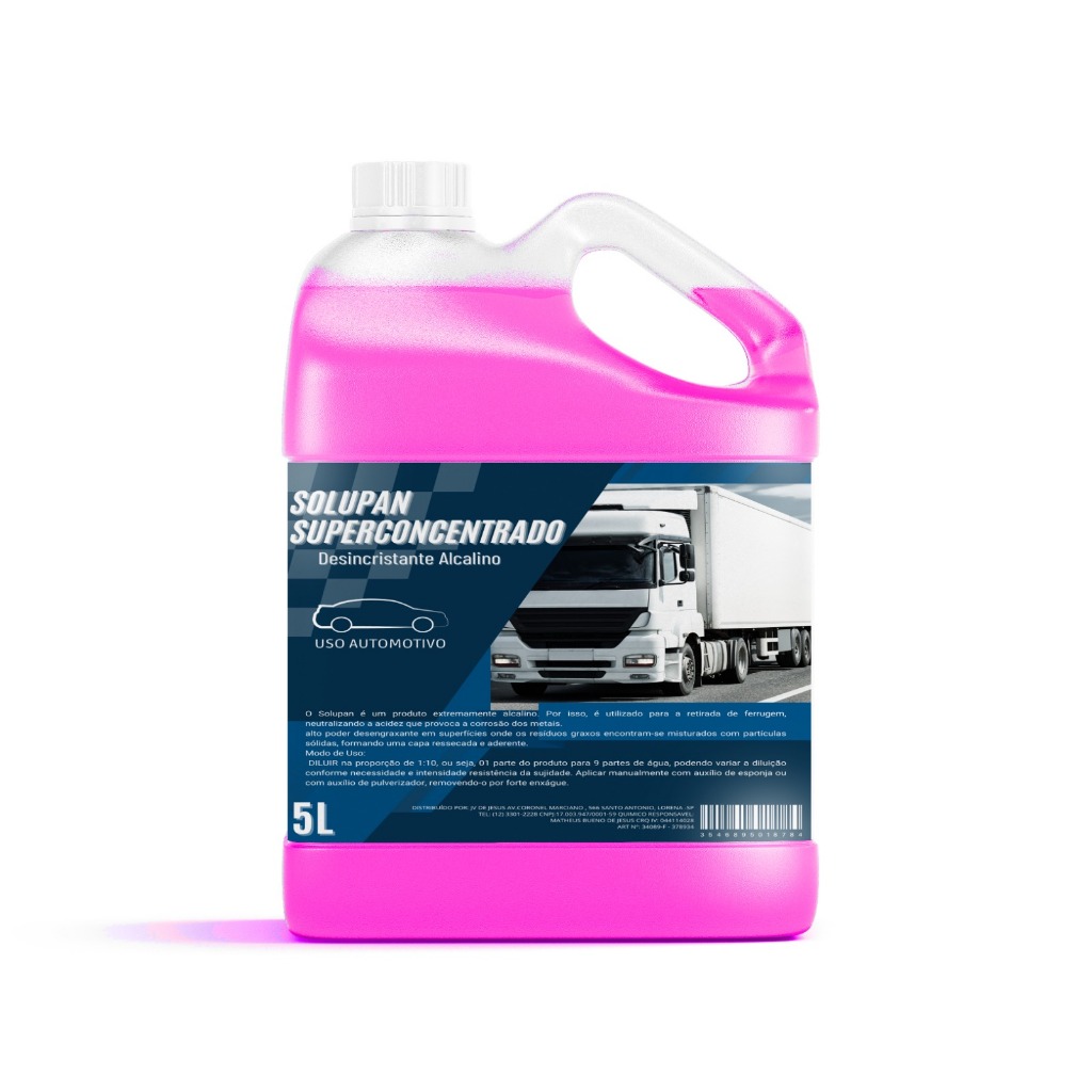 Solupan Concentrado Desengraxante Limpeza Pesada 5 Litros faz 50 Litros | Shopee Brasil