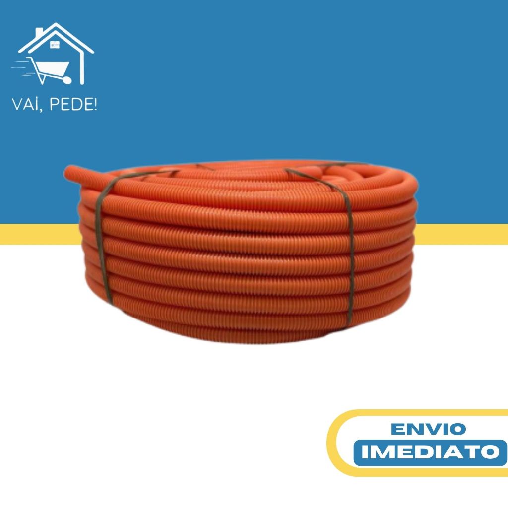 Conduíte Corrugado Reforçado - Eletroduto 3/4 com 50 metros, 25mm ...