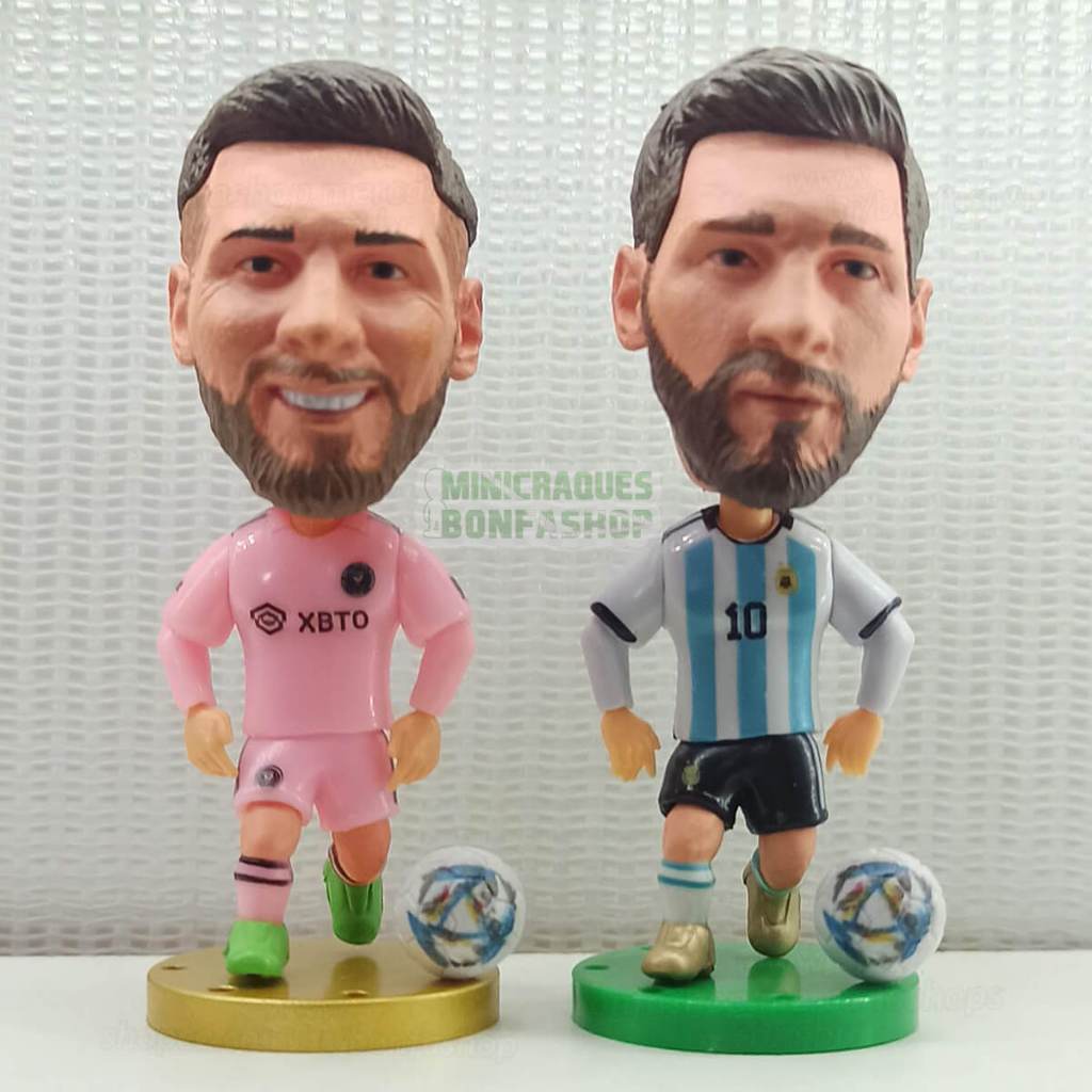 Mini Craque Kit 2 Lionel Messi com Uniforme da Seleção e Clube ...