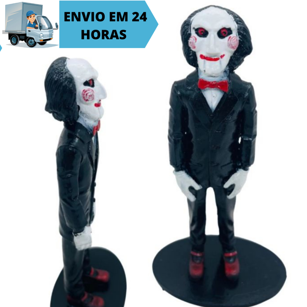 Boneco Colecionavel Terror Billy Jogos Mortais Jigsaw Estatua Miniatura ...