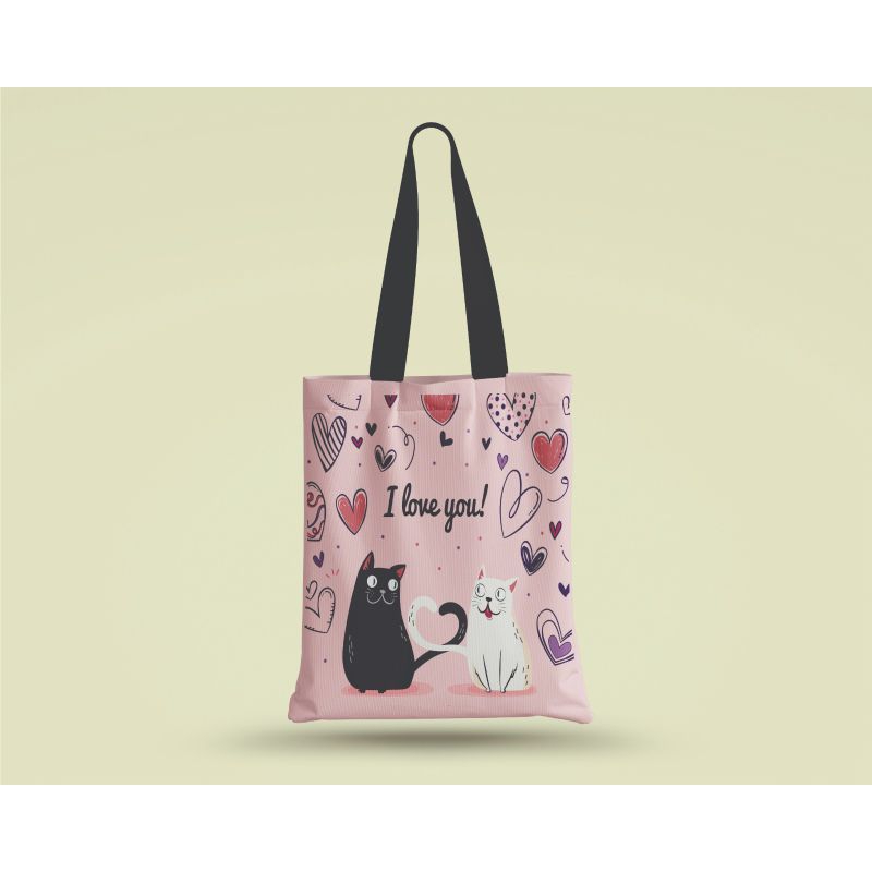 Bolsa Sacola Ecobag Estampa Gatinhos Aesthetic | Shopee Brasil