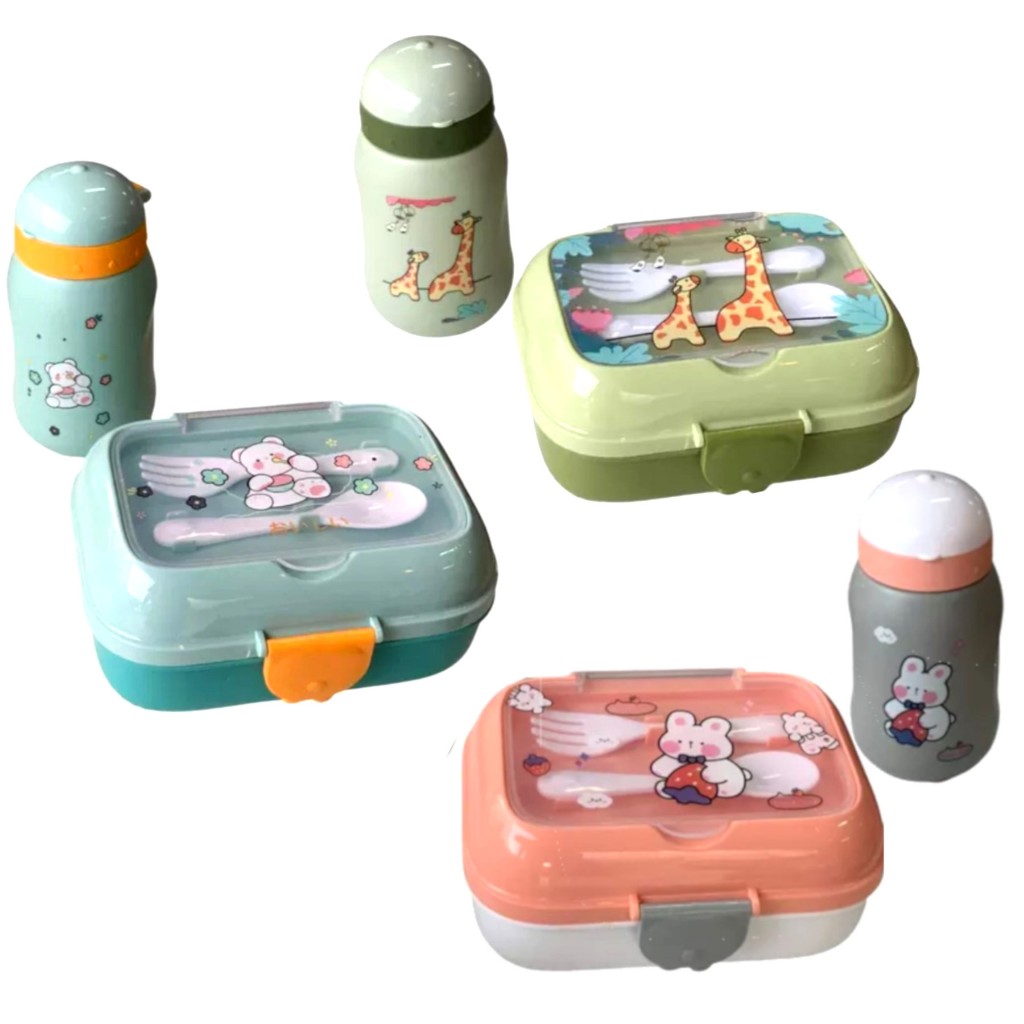 Conjunto Lancheira Potes Marmita Lanche Escola Creche Infantil Bebê ...
