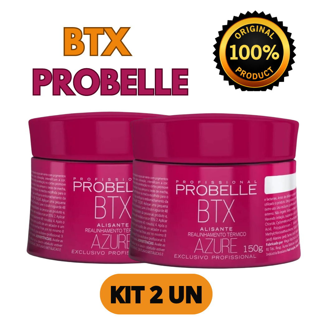 KIT COM 2 Botox Probelle Alisante Definitiva 150g | Shopee Brasil