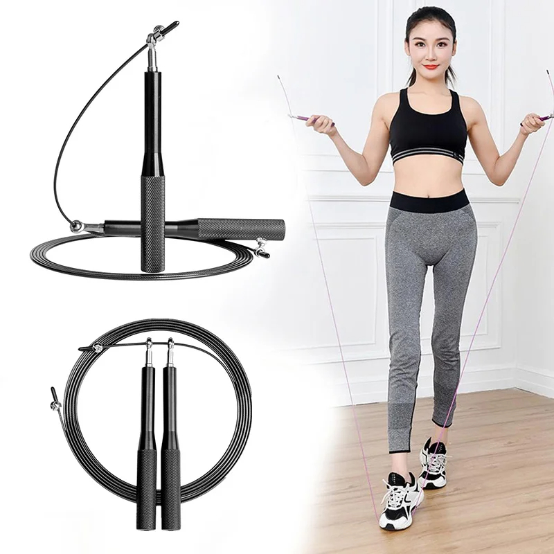 Corda Pular Alumínio Aço Crossfit 3M Rolamento Speed Profissional Corda ...