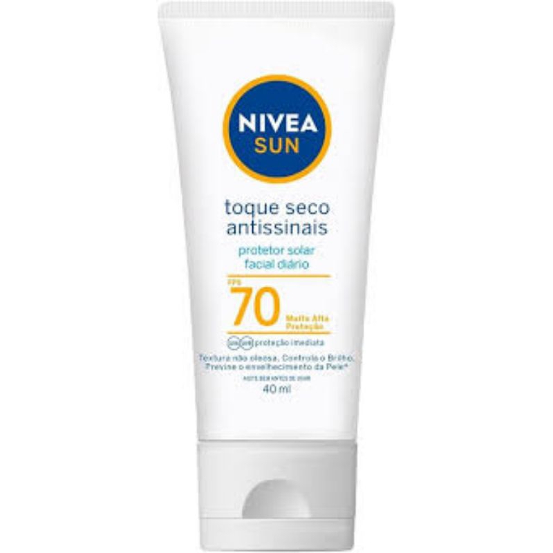 protetor solar facial Nivea fator 70, 40ml | Shopee Brasil