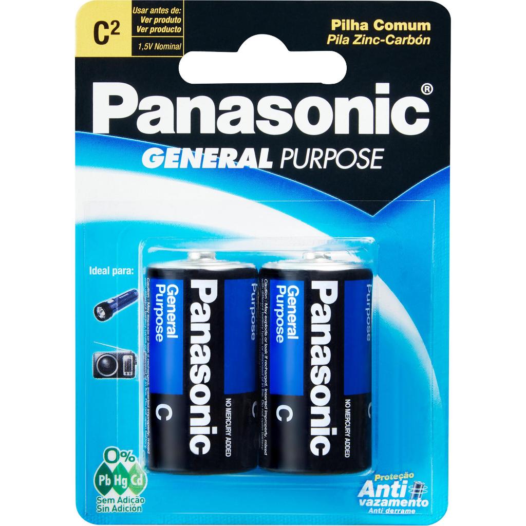 Pilhas C Média Panasonic 1,5v Original Rádio Brinquedos - Faz a Boa!