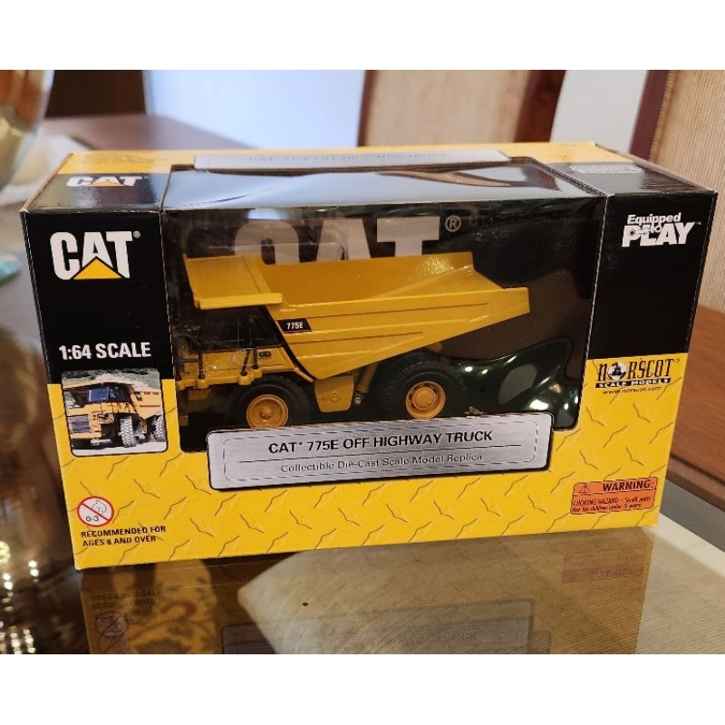 Miniatura caminhão minério Caterpillar escala 1/64 modelo 775e Norscot ...