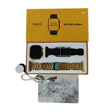 Smartwatch G9 Ultra Max 49mm Com Nfc Dourado Com 2 Pulseiras | Shopee ...