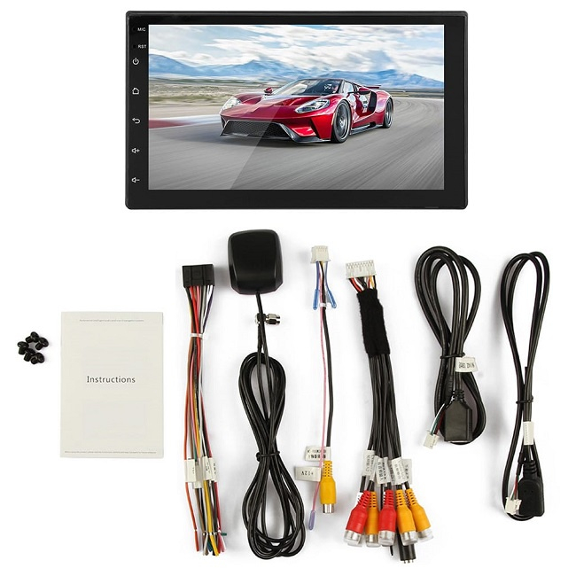 Multimidia MP5 7 Polegadas 12V, Android, Bluetooth, GPS, USB, RAM 1G ...