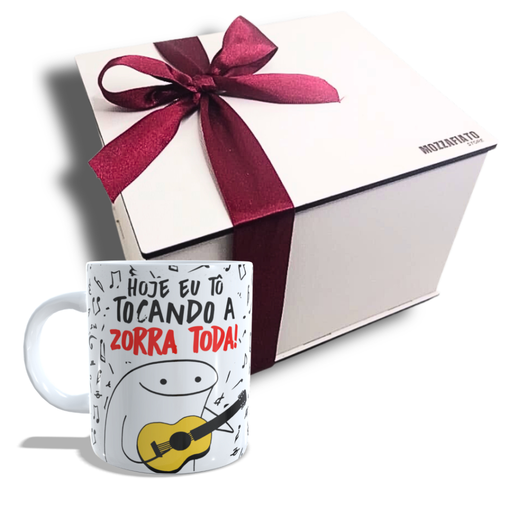 Caneca para Presente Flork Músico - Hoje Eu Tô Tocando a Zorra Toda ...