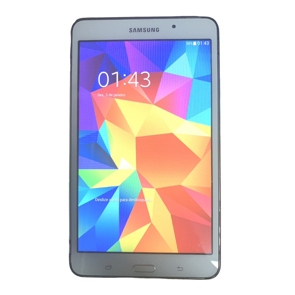 Tablet Android 4.4 Samsung Galaxy Tab 4 T230 com TV Branco + carregador + fone | Shopee Brasil