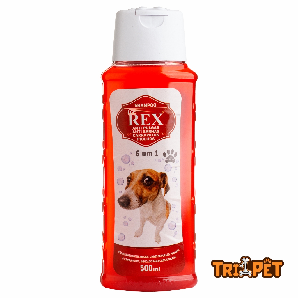 Shampoo Para Cachorro Rex Anti Pulgas Sarna e Carrapatos - 500ml ...