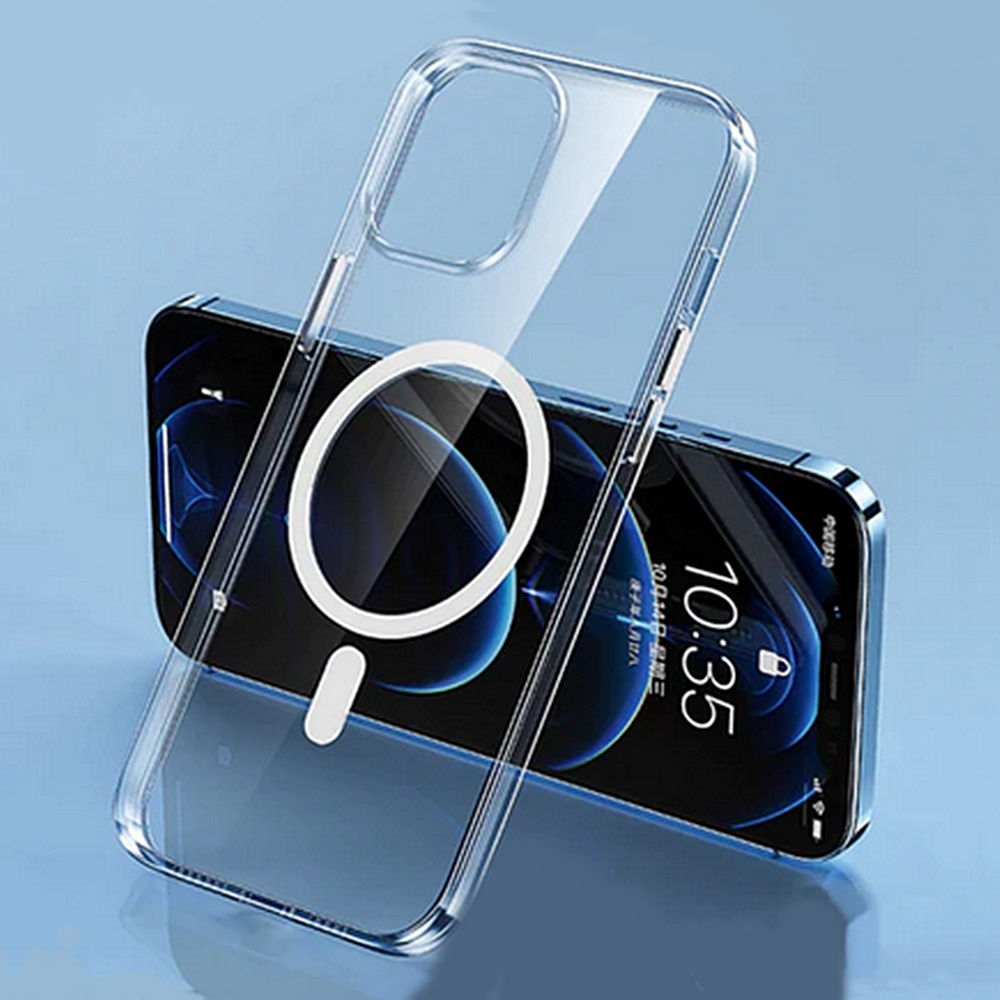 Case Capa Magnética Carregamento Magsafe Transparente Iphone 11 12 13 14 Pro Max Mini Xr X Xs 7 ...