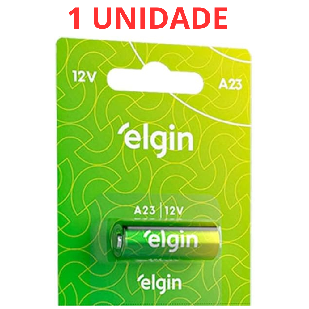 Pilha Bateria Elgin 12v A23 Pra Controle Portão e Alarme | Shopee Brasil