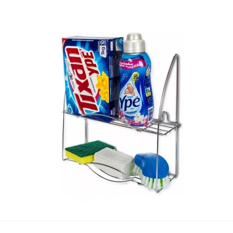 Prateleira Multi Uso Lavanderia Limpeza Porta Sabão Erca Aramados Ref ...