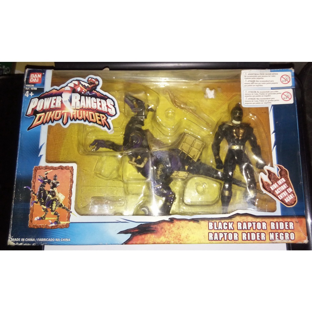 Power Rangers Dino Thunder Raptor Rider Black Leia!! | Shopee Brasil