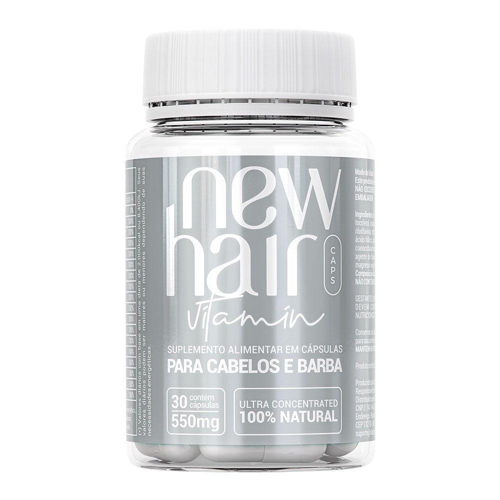 New Hair Masculino 30 Caps Fim da Calvive | Shopee Brasil