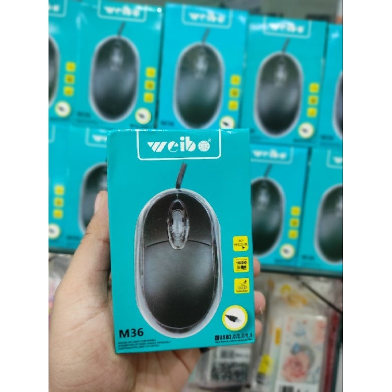 Mouse WEIBO M36 Preto | Shopee Brasil