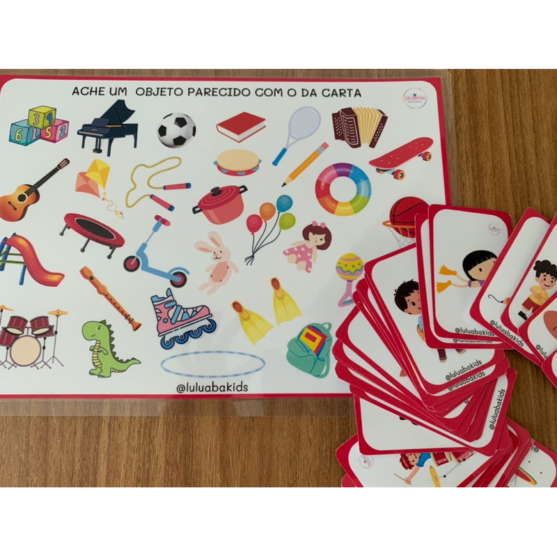 Prancha com cartas ache o parecido | Shopee Brasil