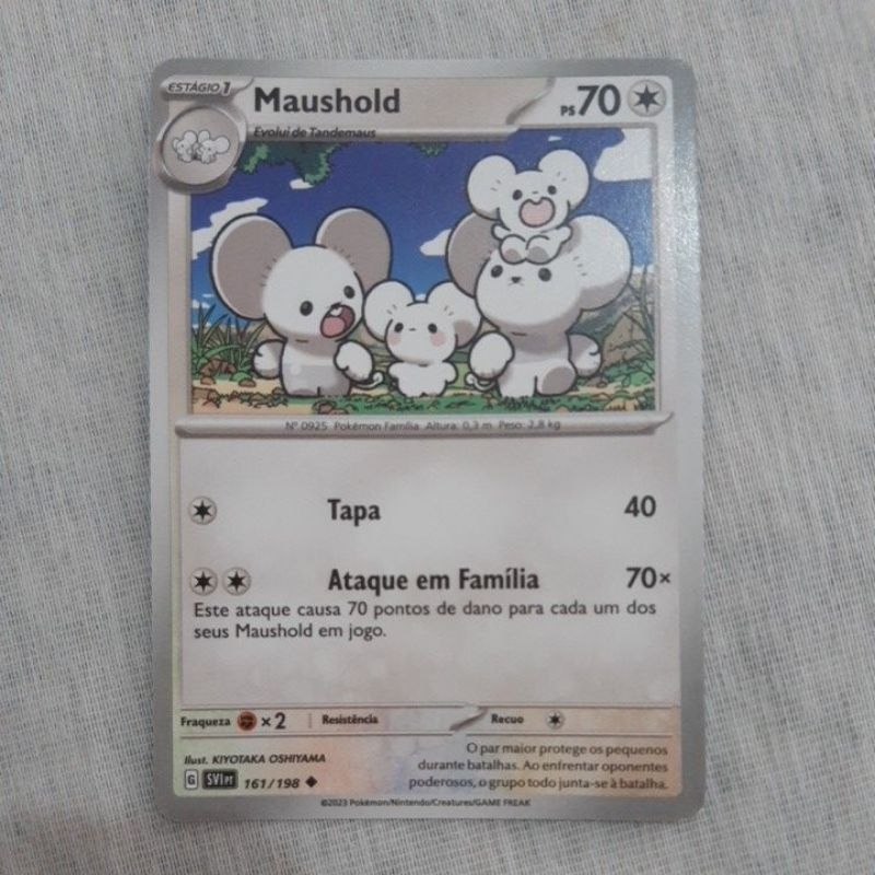 Carta Card Pokémon Maushold | Shopee Brasil