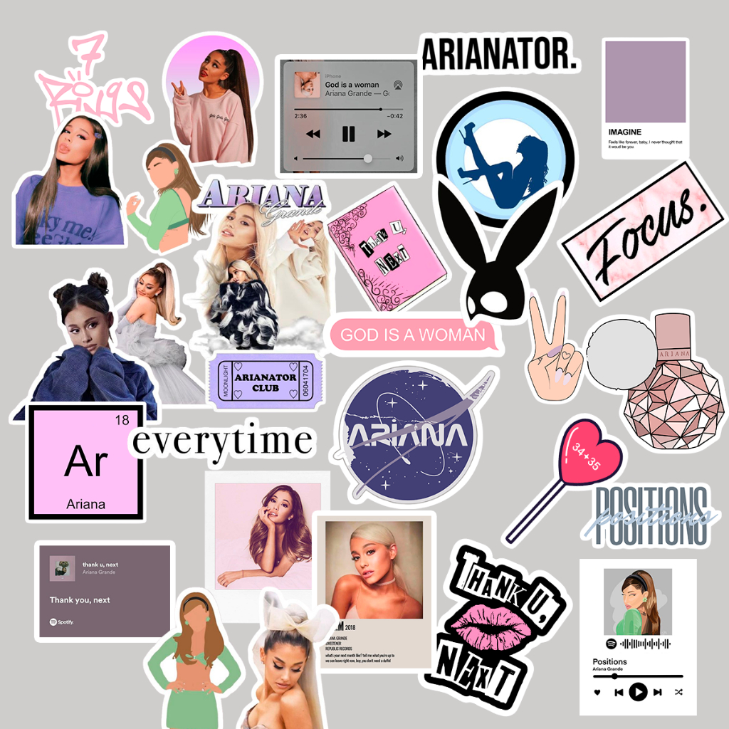 Pack Stickers- Adesivos Ariana Grande Impermeável 30 unidades ...