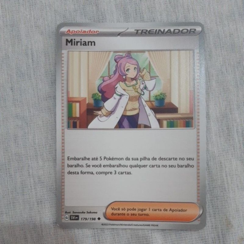 Carta Card Pokémon Miriam | Shopee Brasil