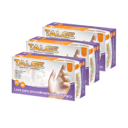 LUVA PROCEDIMENTO SEM PÓ VINIL TAMANHOS - TALGE | Shopee Brasil