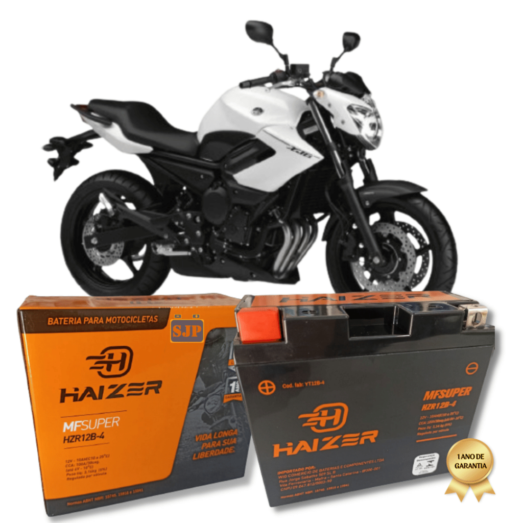 Bateria De Moto Xj6 N F 600cc Yamaha Especial Abs HZR12B-4 Selada ...