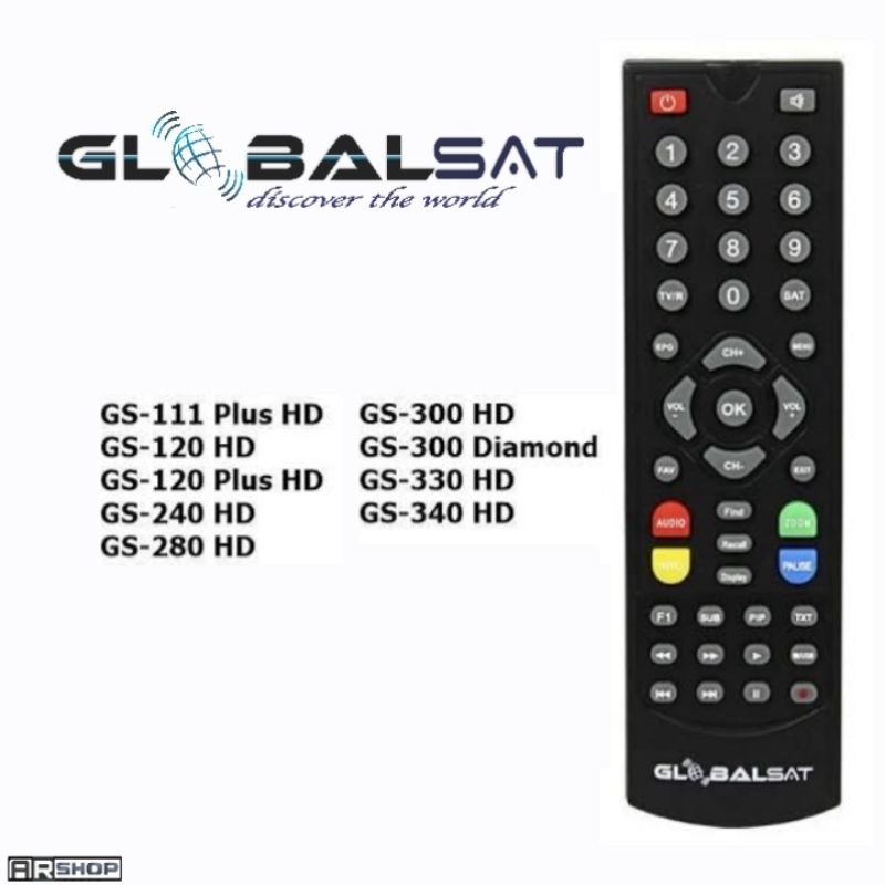 Controle Remoto para Receptor Globalsat GS 111 /120/240/280/300/330/340 ...