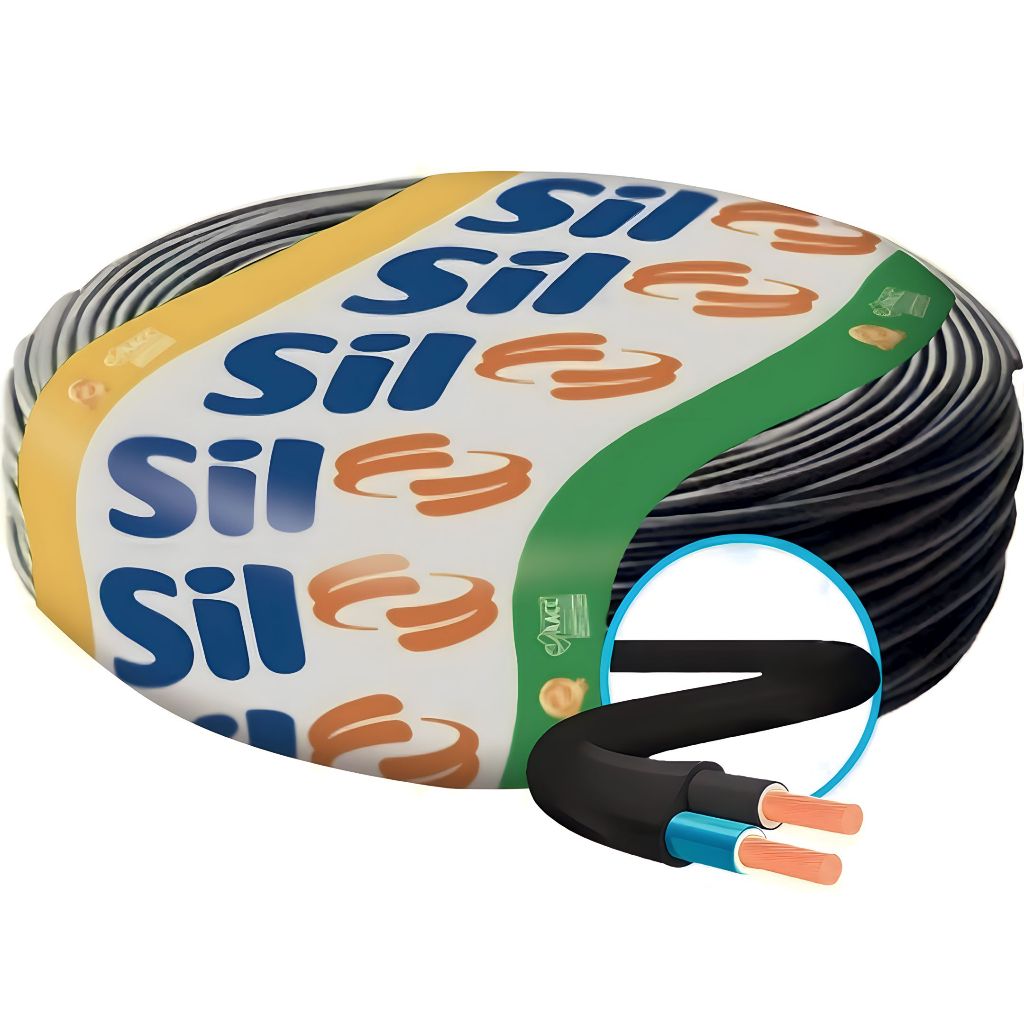 Cabo PP Sil 2x6mm 500v Preto 10, 20, 30 Por Metro 100% Cobre C/Marcação ... Cabo PP Sil 2x6mm 500v Preto 10, 20, 30 Por Metro 100% Cobre C/Marcação ...