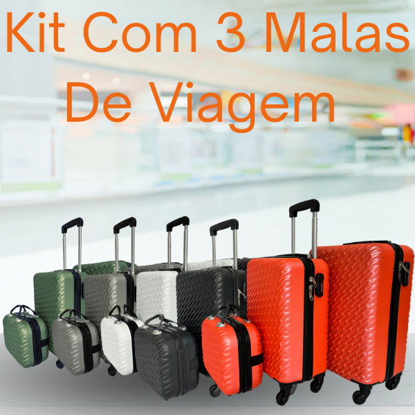 Malas De Viagem kit com 3 Malas | Shopee Brasil