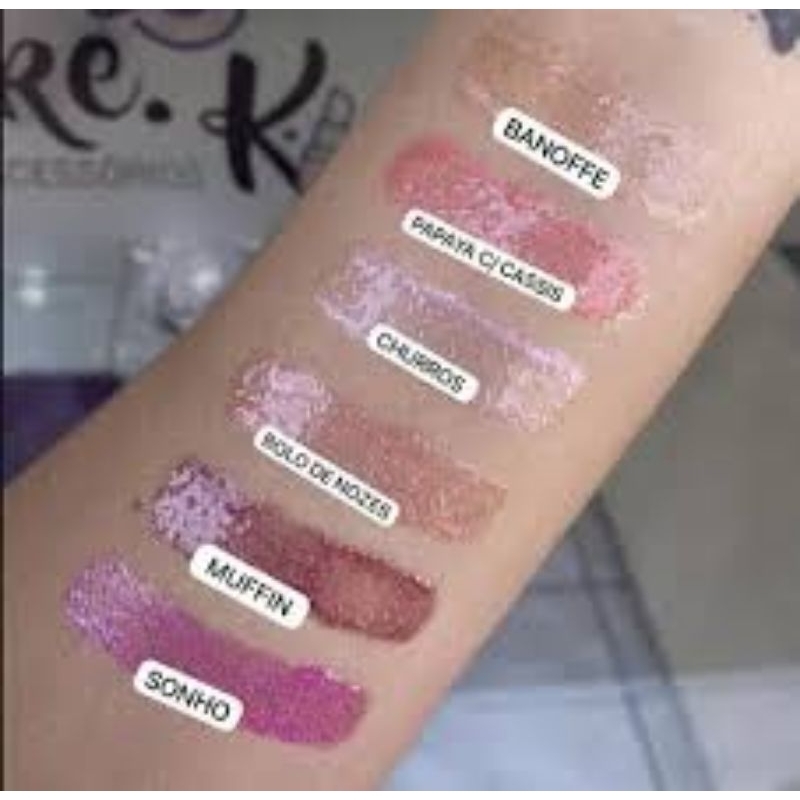 Gloss Labial Glitter Melu Ruby Rose | Shopee Brasil
