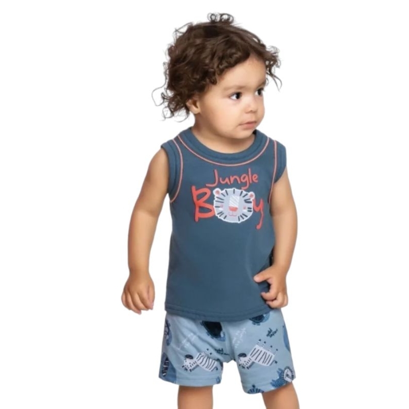 Conjunto infantil menino Elian Jungle Boy Tam M,G,1 | Shopee Brasil