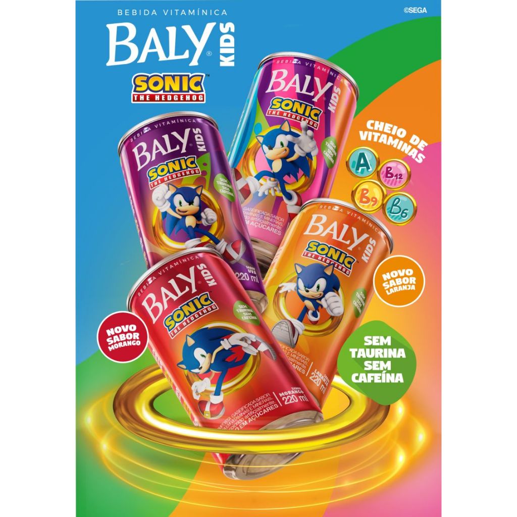 Energético Baly Kids Sonic the Hedgehog Tutti Frutti Uva Laranja ...