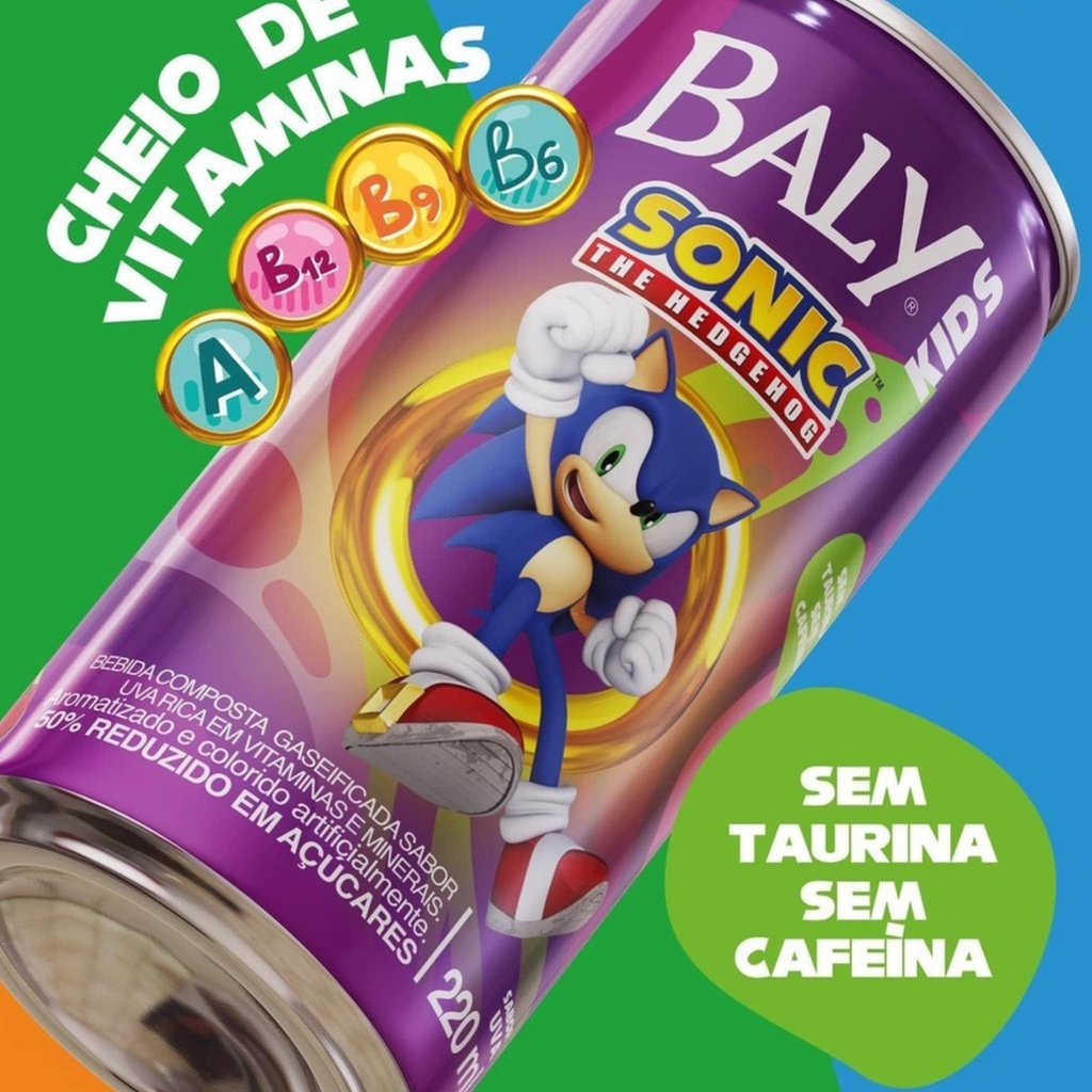 Energético Baly Kids Sonic the Hedgehog Tutti Frutti Uva Laranja ...