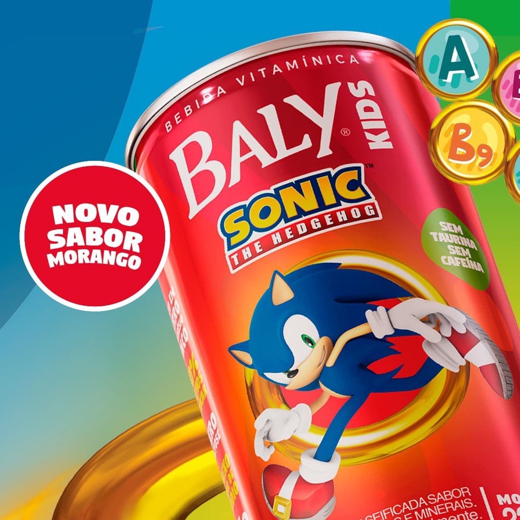 Energético Baly Kids Sonic the Hedgehog Tutti Frutti Uva Laranja ...