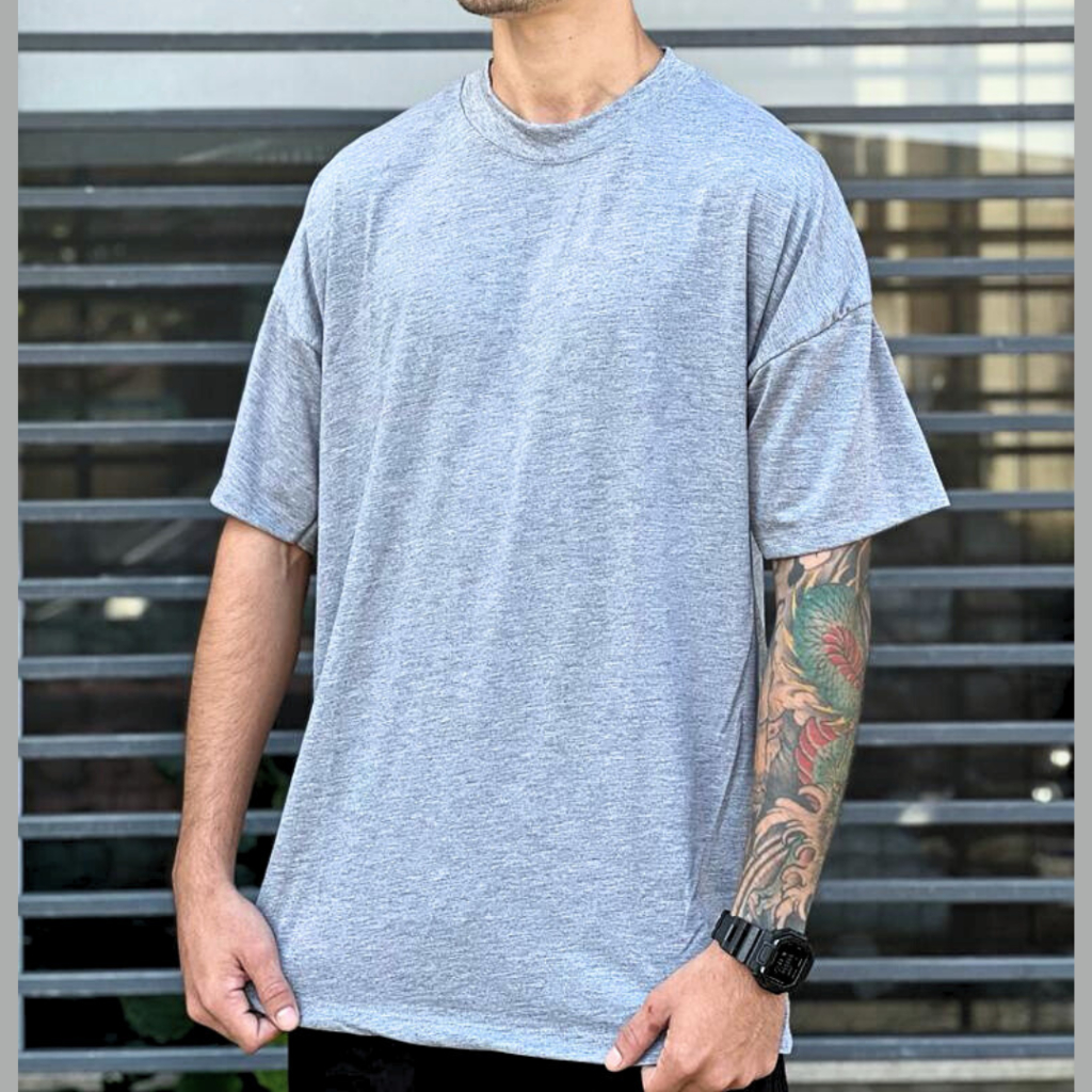 Camiseta Oversized Masculina 100% Algodão Blusa Streetwear | Shopee Brasil