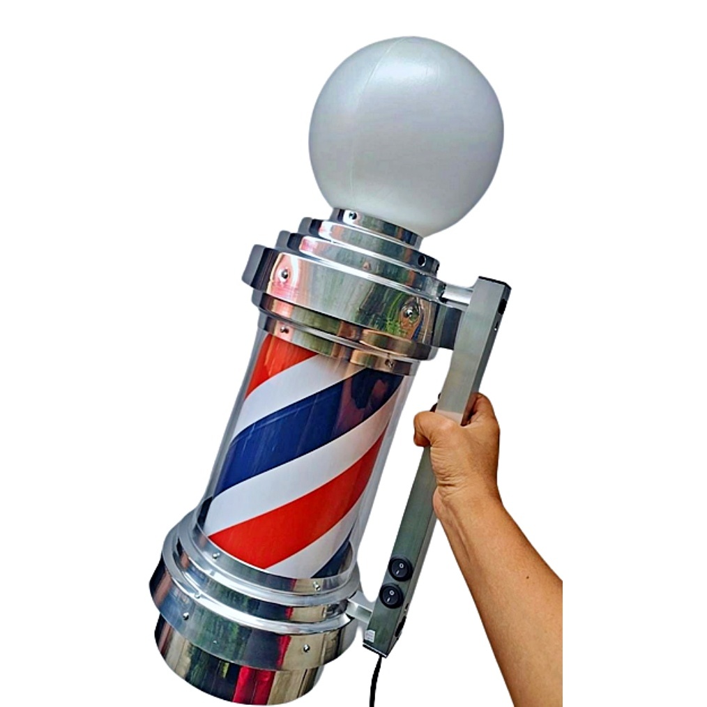 BARBER POLE 70CM TAMANHO BIG VOLTAGEM BIVOLT + MINI BARBER POLE ...