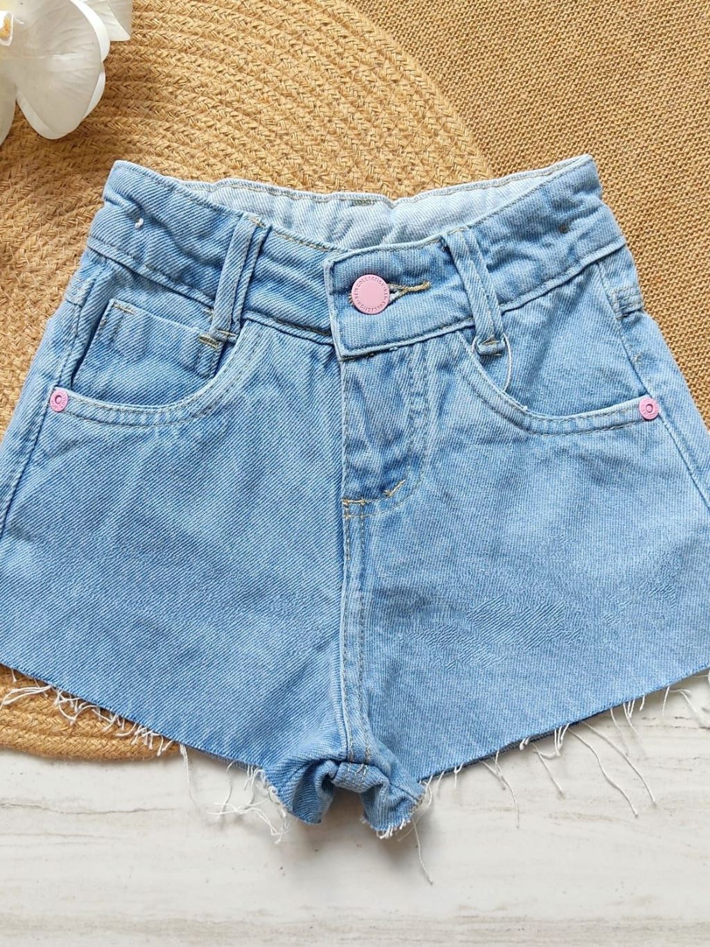 Short Jeans Menina Modelo Infantil Juvenil 1 Ao 8 Moda Casual ...