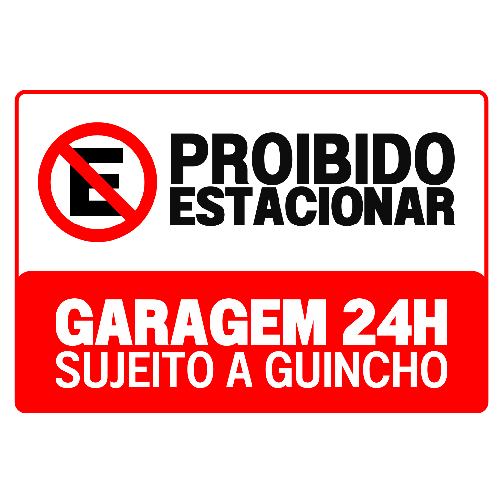 Placa Plastificada Proibido estacionar garagem 24 horas A4 | Shopee Brasil Placa Plastificada Proibido estacionar garagem 24 horas A4 | Shopee Brasil